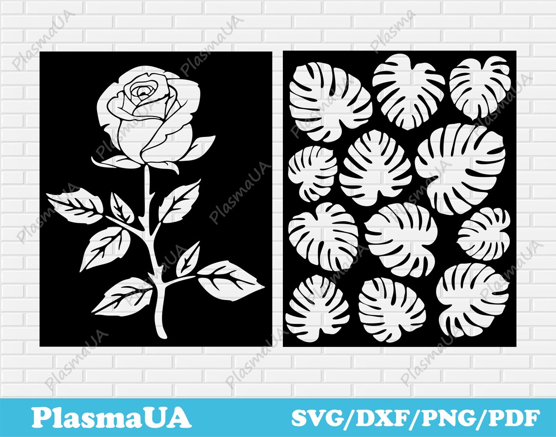 Flowers Svg Flowers Cut Files Flowers Clipart Template Svg - Etsy