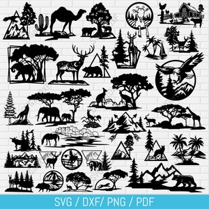 Wildlife Scenes Dxf for Laser and Plasma Cutting, Svg Files for Cricut ...