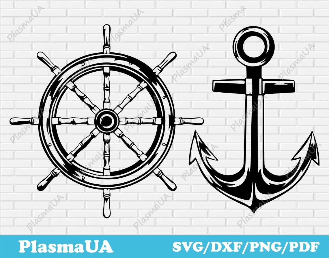 Anchor Svg Anchor Cut File Ship Wheel Vector Ship Wheel - Etsy