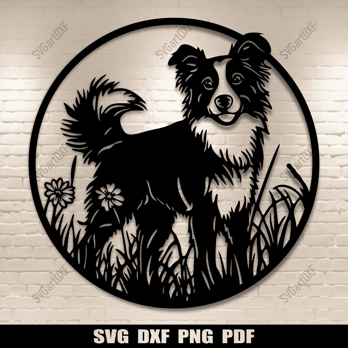 Border Collie Svg, Cricut & Silhouette Projects, Vinyl Cutting Files ...