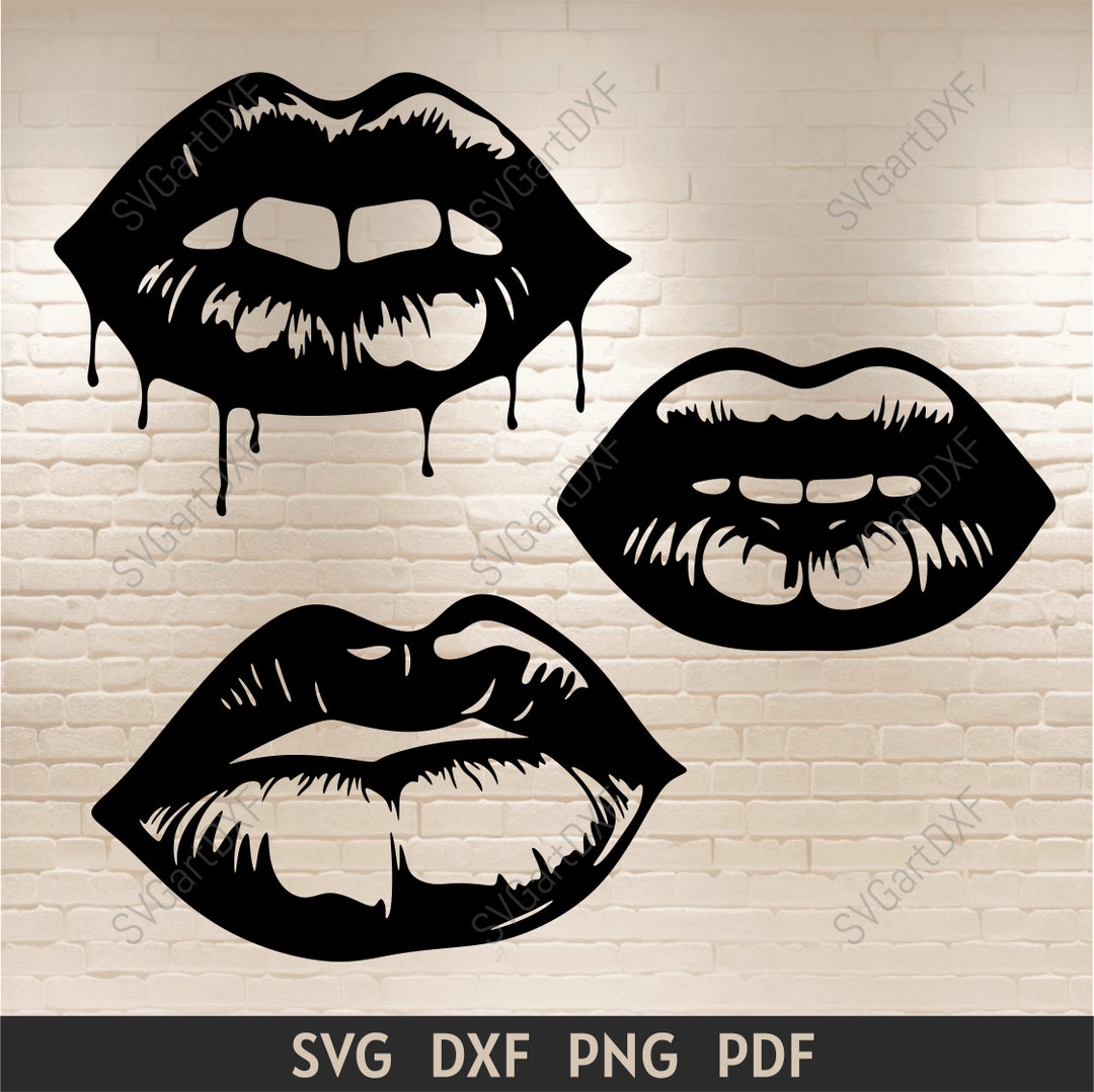 Lips Svg, Kiss Svg, Lips Cut File, Lips Silhouette, Kissing Lips Svg ...