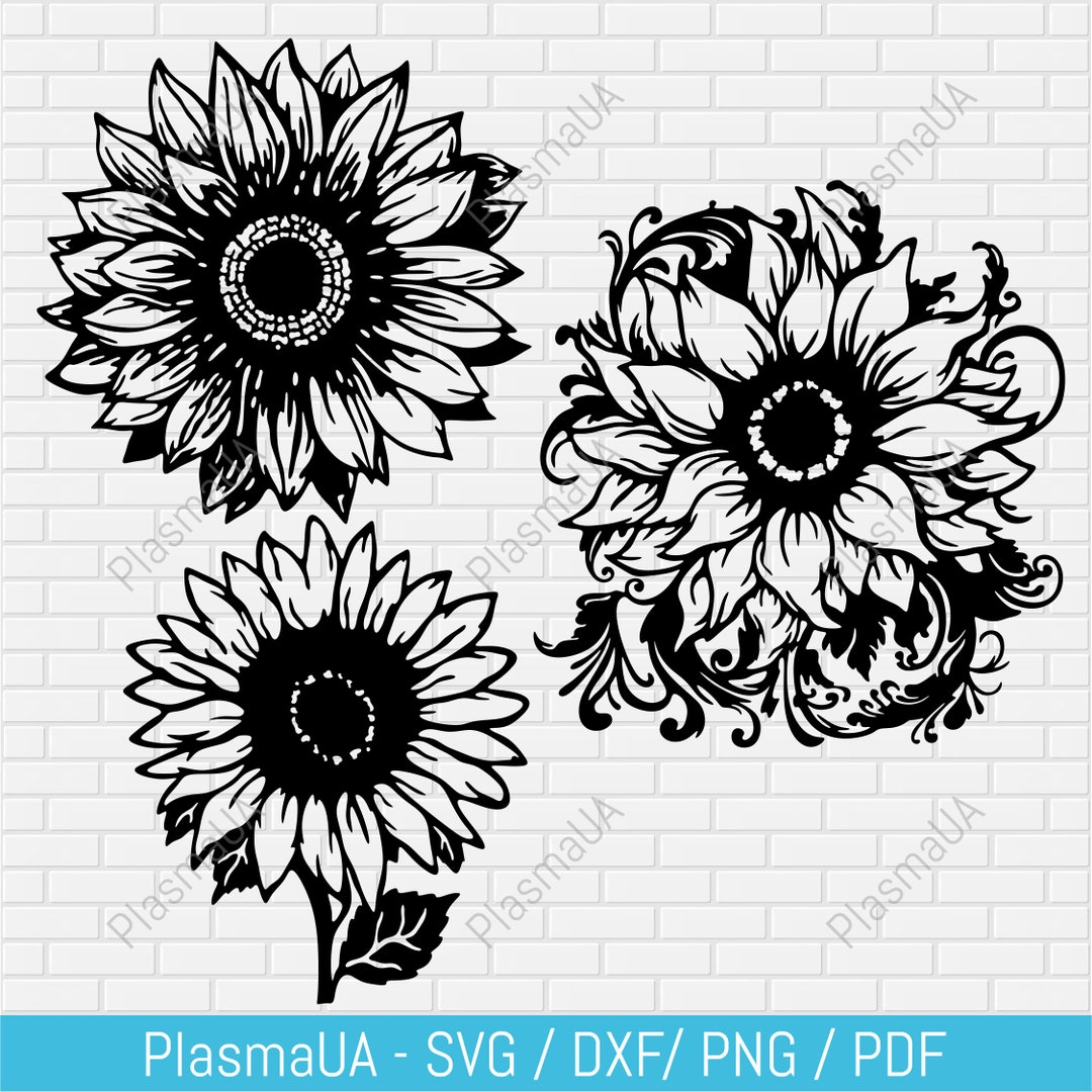 Sunflowers Svg, Sunflowers Svg Files for Cricut, Dxf Cutting Files ...