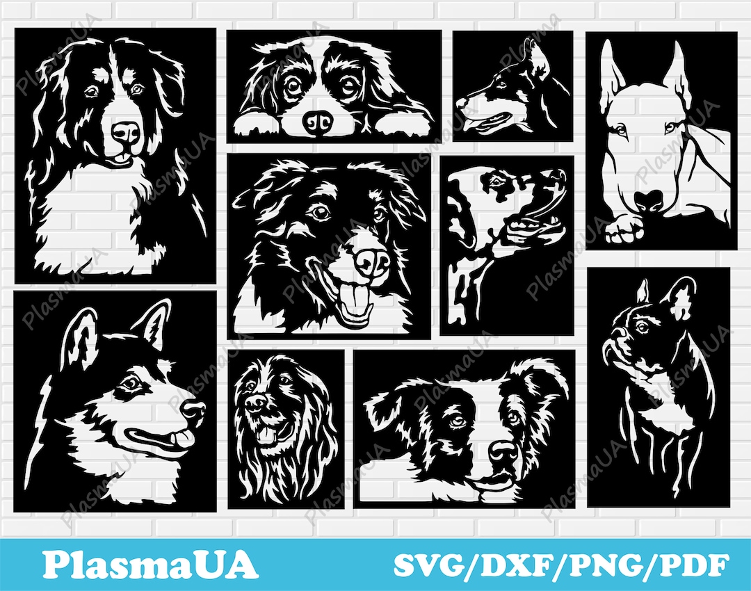 Panels Dogs Dxf for Laser Cutting, Svg Dogs for Cricut, Download Dog ...