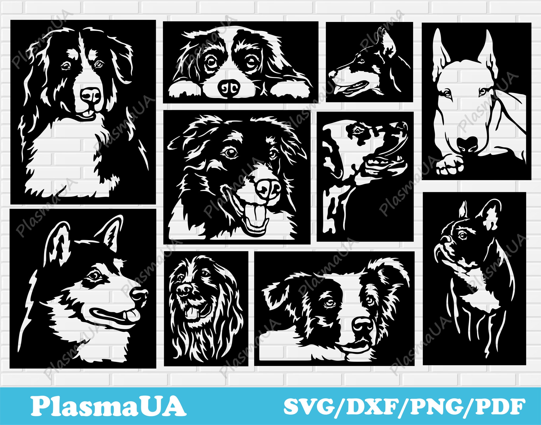 Panels Dogs Dxf for Laser Cutting Svg Dogs for Cricut - Etsy UK
