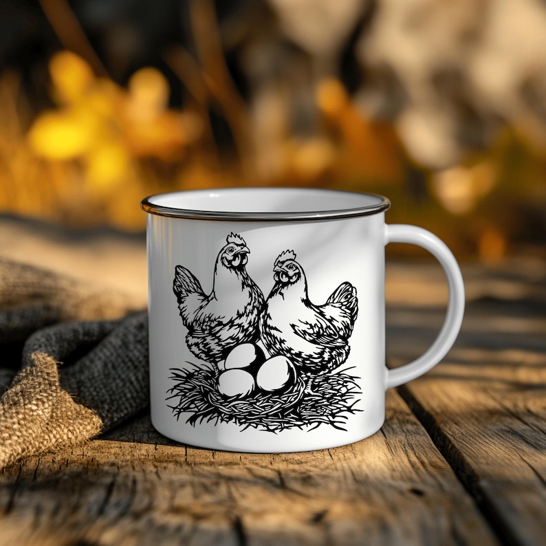 Farm Fresh Eggs Svg File, Chickens Scene Cut Files for Cricut & CNC ...