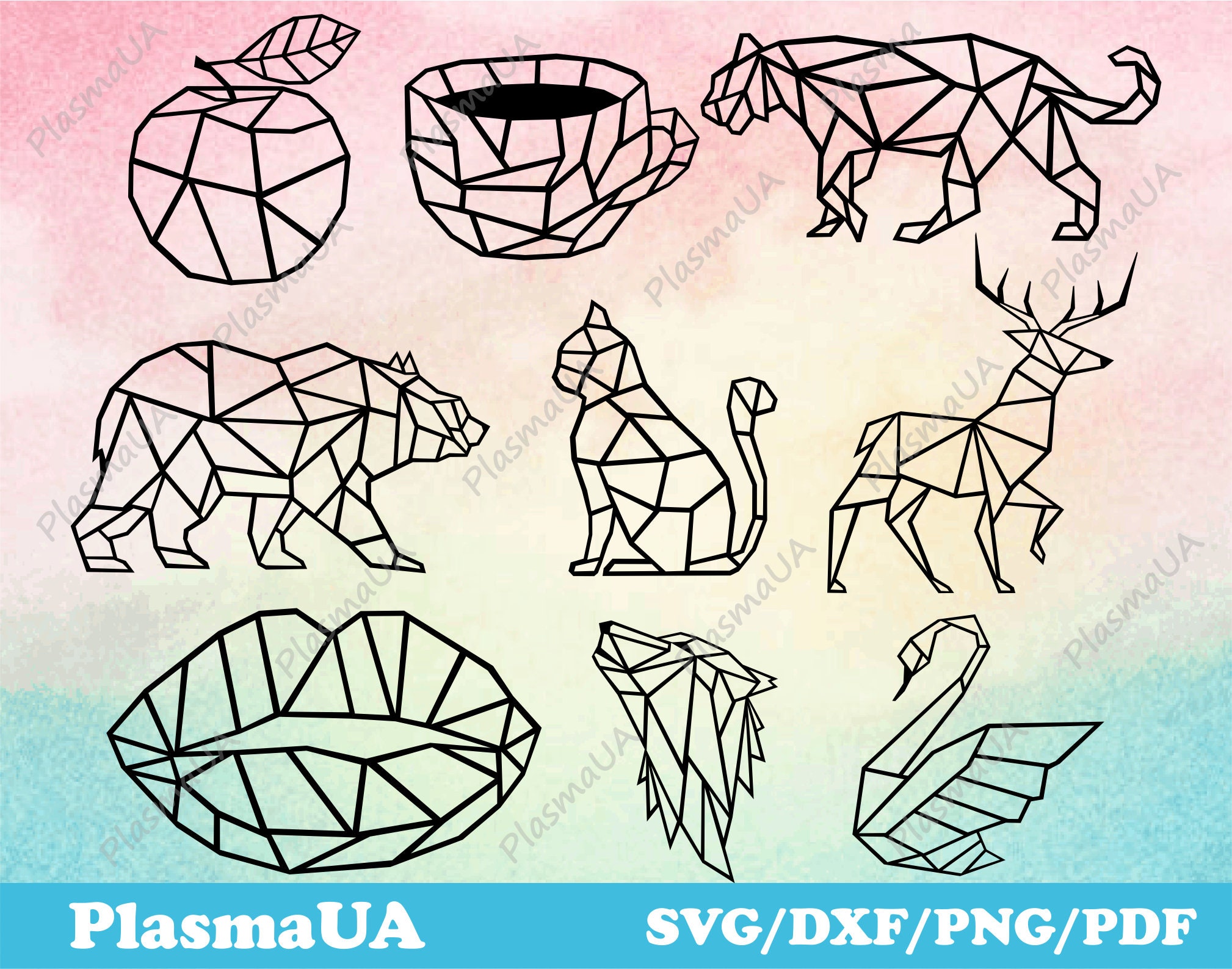 Geometric Drawing Animals
