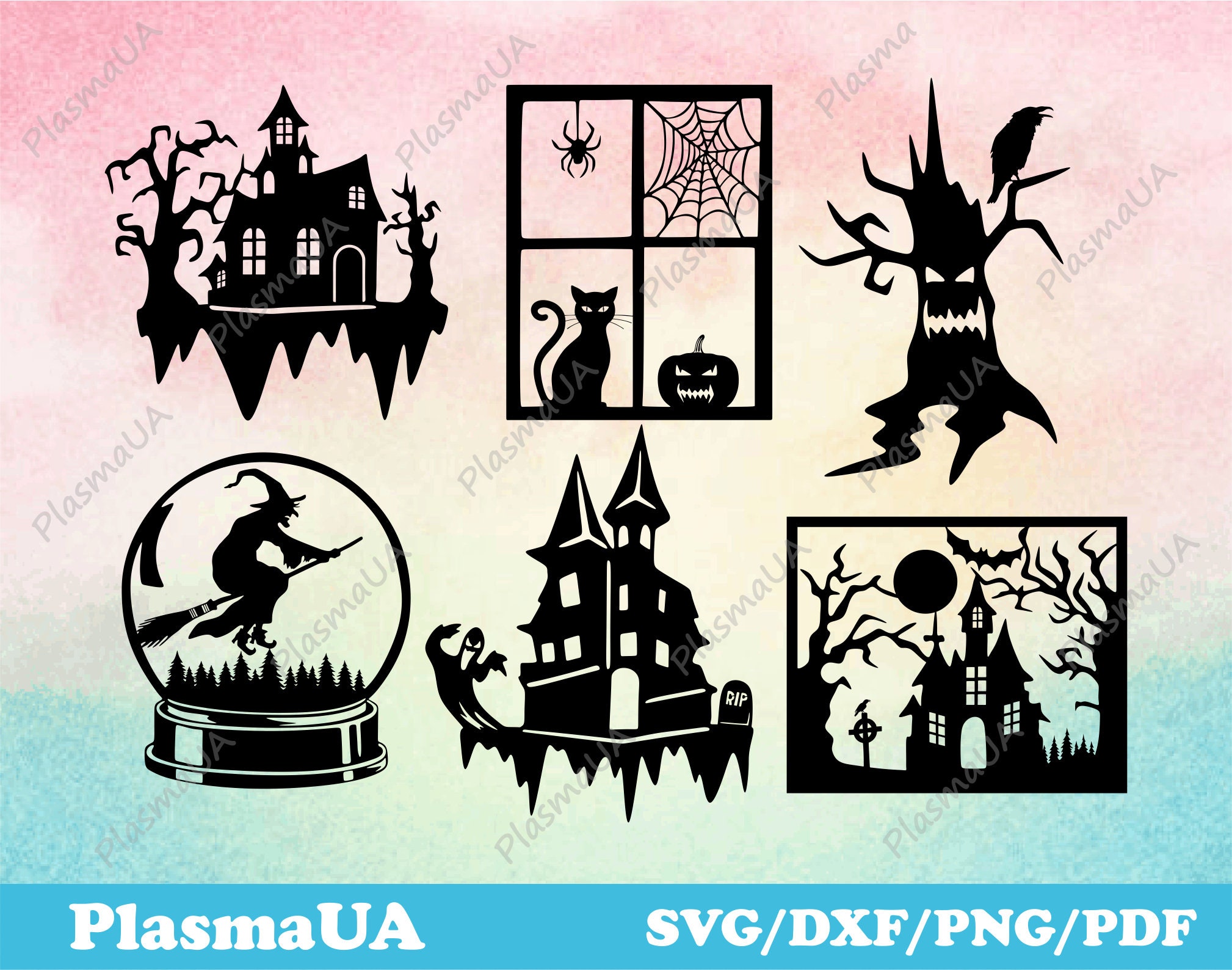 Halloween Cut Files Halloween Svg Halloween Clipart Svg - Etsy