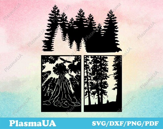 Forêt svg arbre svg bois svg nature svg vecteur forêt | Etsy France