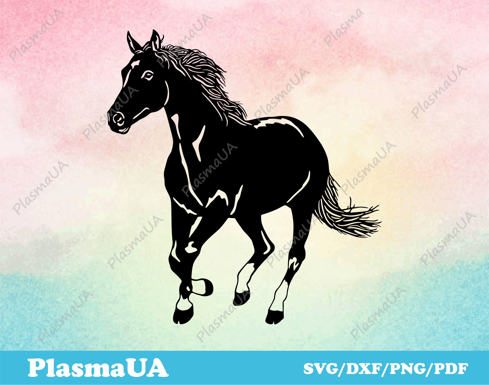 Pferde Clipart, DXF Datei, DXF Pferd, Dxf Dateien für Laser, dxf ...