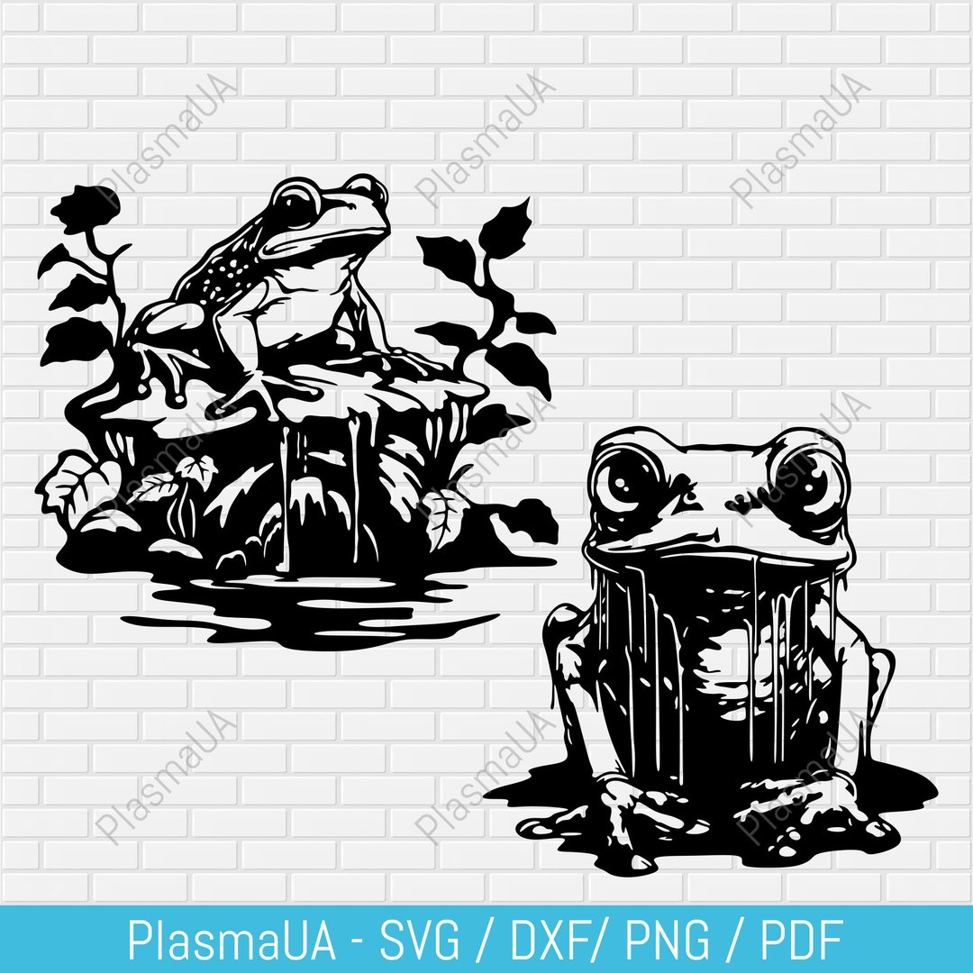 Frogs Svg Cut Files, Silhouette Svg Files, Dxf Cnc for Laser, Svg ...