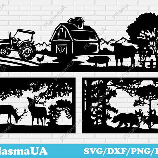 Farm Scene - Etsy