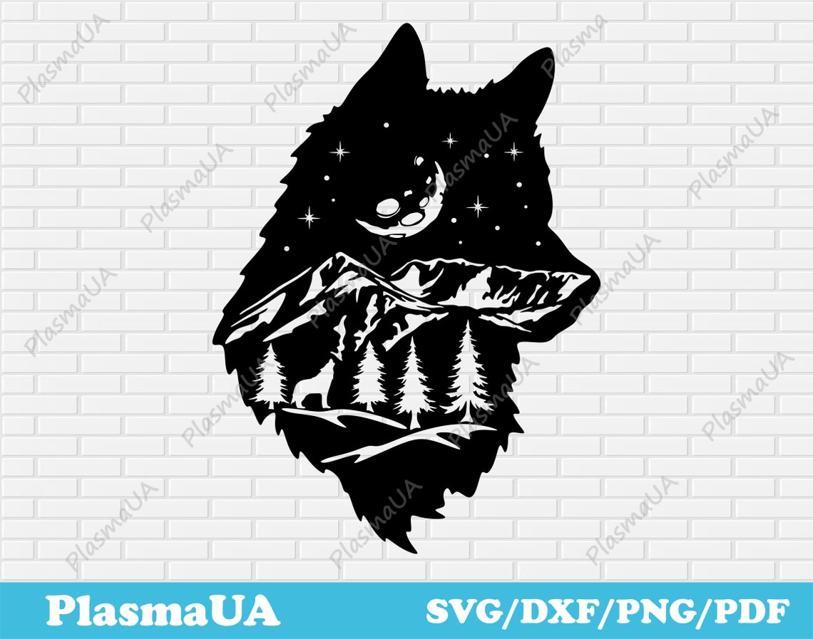 Wolf Svg Cut File for Cricut Wolf Dxf File Wolf Dxf | Etsy