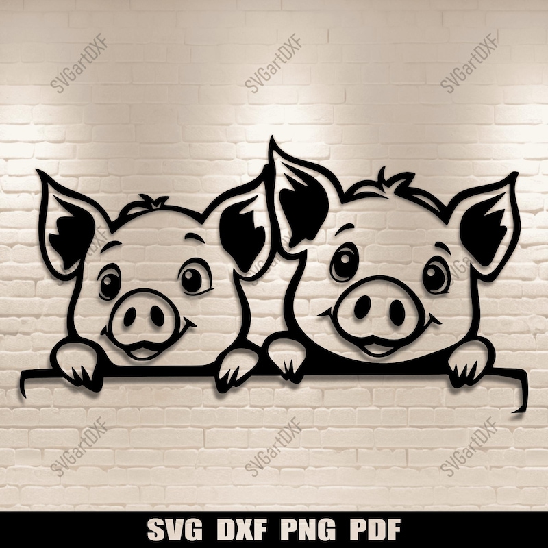 Pig Coasters Svg - Etsy