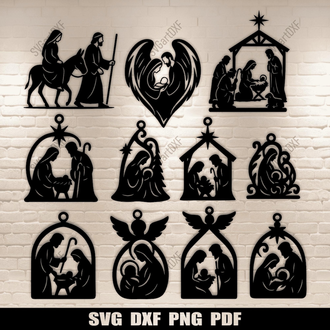 Nativity SVG Bundle – Christmas Ornaments Cut Files for Laser, CNC ...