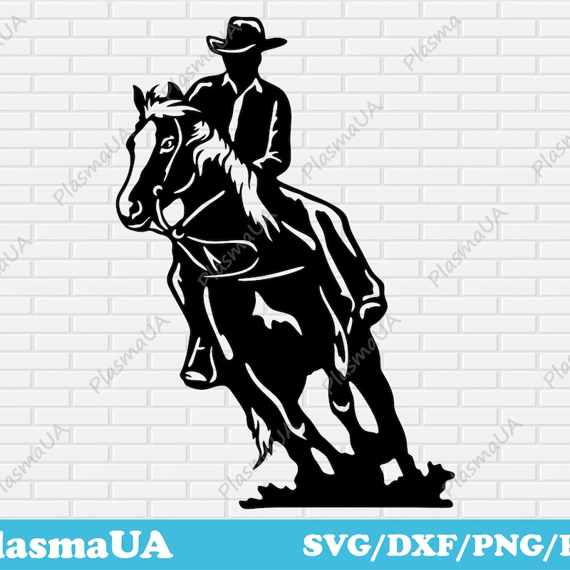 Cowboy Scene Vector - Etsy