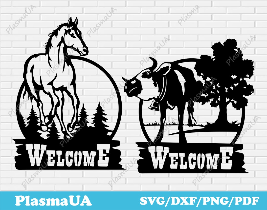 Welcome Dxf Files, Animals Vector Files, Cow Dxf, Horse Dxf, Welcome ...