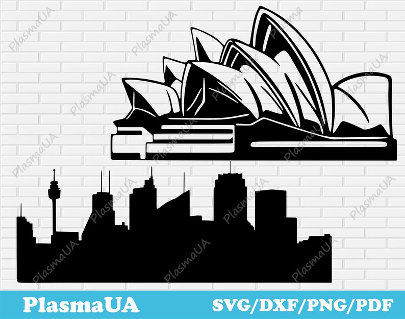 Sydney Cut Files Sydney Opera House Vector Card Making Svg | Etsy