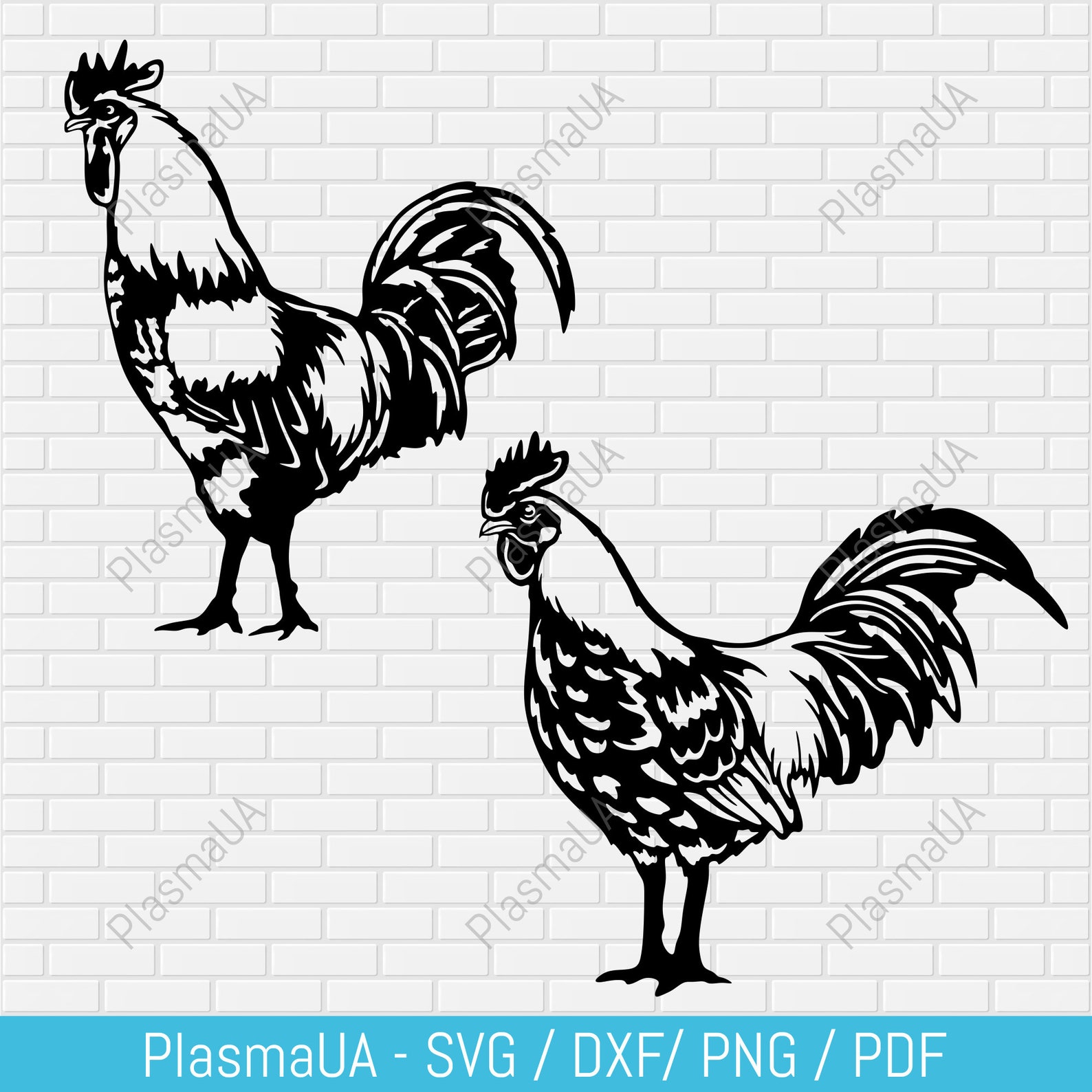 Roosters Svg Files, Farm Birds Dxf for Laser, Dxf for Metal Cut, Cnc ...