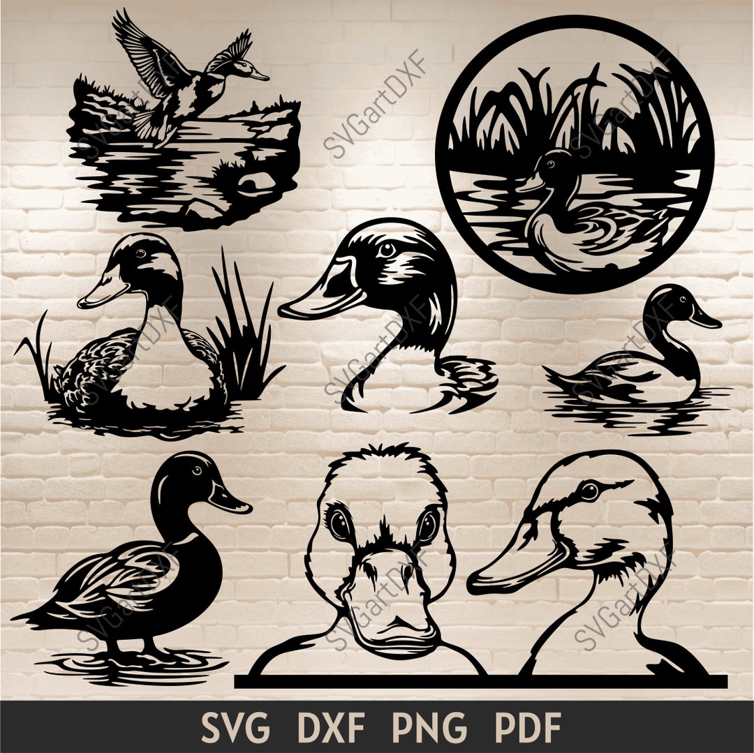 Ducks Svg Files for Cricut, Duck Scene Svg, Peeking Ducks Svg, Duck Dxf ...