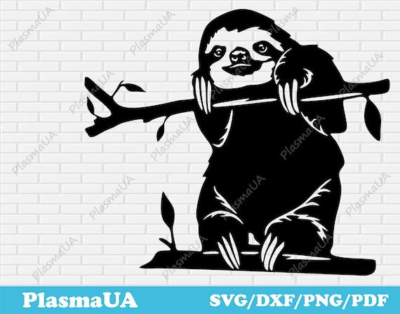 Cute Sloth Svg Sloth Clipart Sloth Cut File Sloth Vector - Etsy
