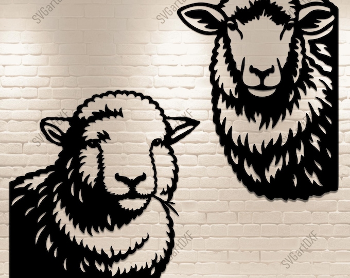 Peeking Sheep Dxf for CNC Laser and Plasma Cutting, Svg for Cricut ...