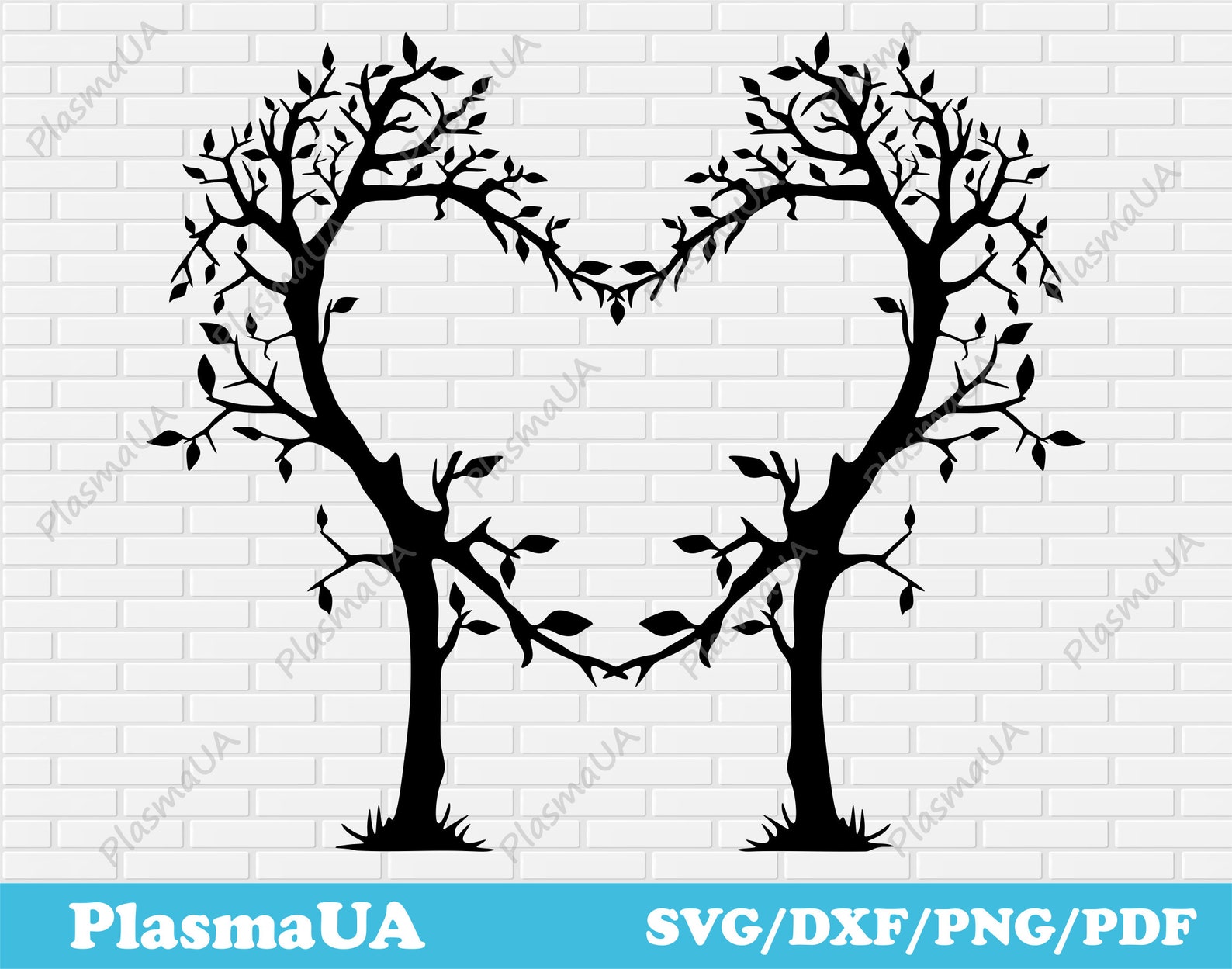 Heart Tree Vector Tree Cut Files Instant Download Svg Laser - Etsy