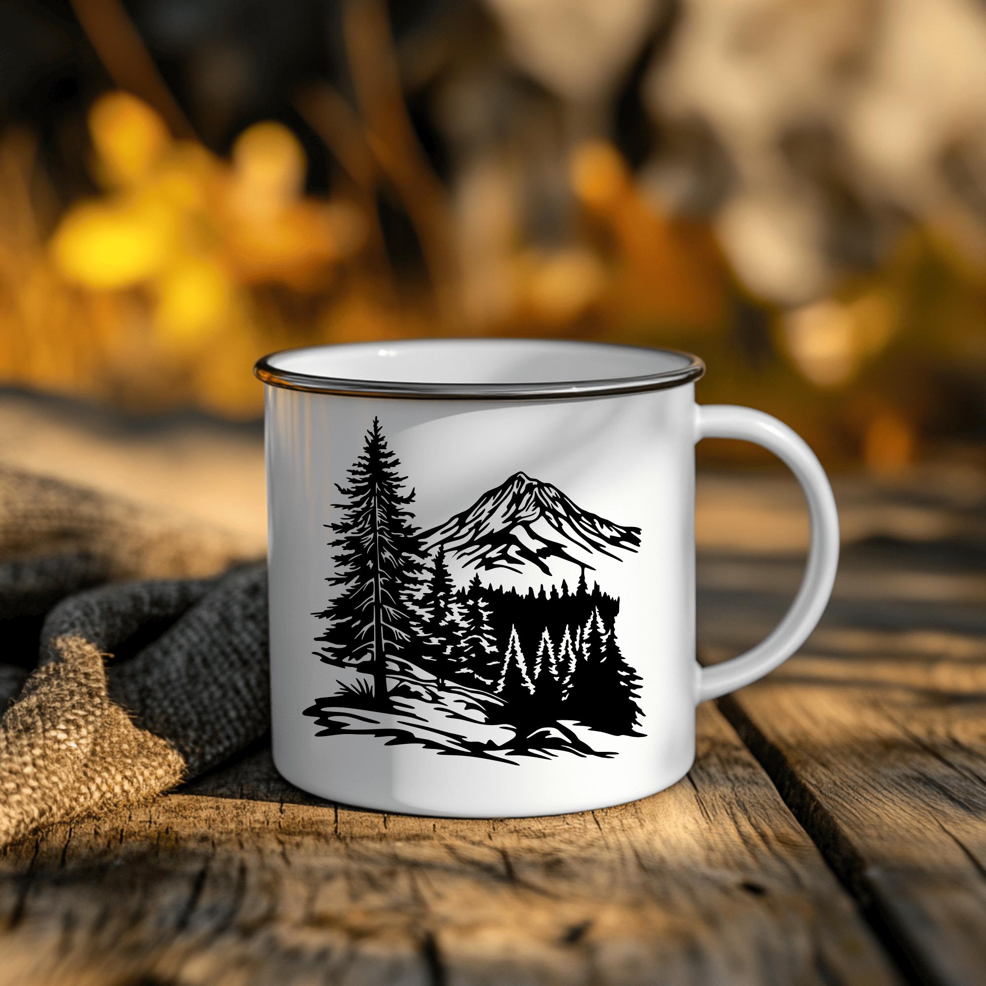 Nature Scenes Dxf for CNC, Laser Cutting Files, Mountains Svg for ...