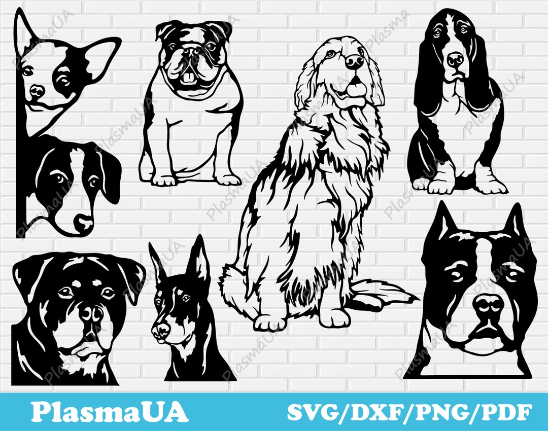 Dogs Svg Files for Cricut, Dxf Dogs for Laser, Svg Files for Cricut ...