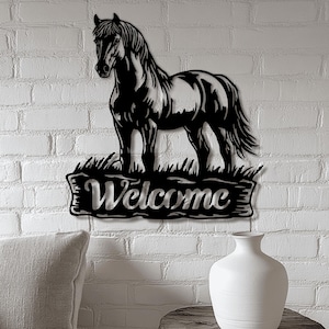 Welcome Horse Dxf for CNC, Laser and Plasma Projects, Metal Cutting ...