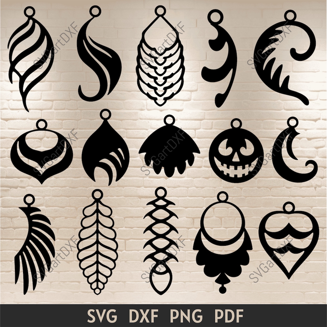 Beautiful Earring Templates Svg, Earrings SVG Bundle, Earring Svg ...