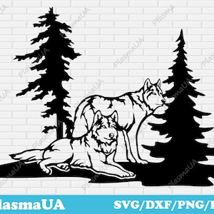 Wolves Svg Cut Files Nature Scene Dxf Wolf for Cricut Dxf - Etsy Canada