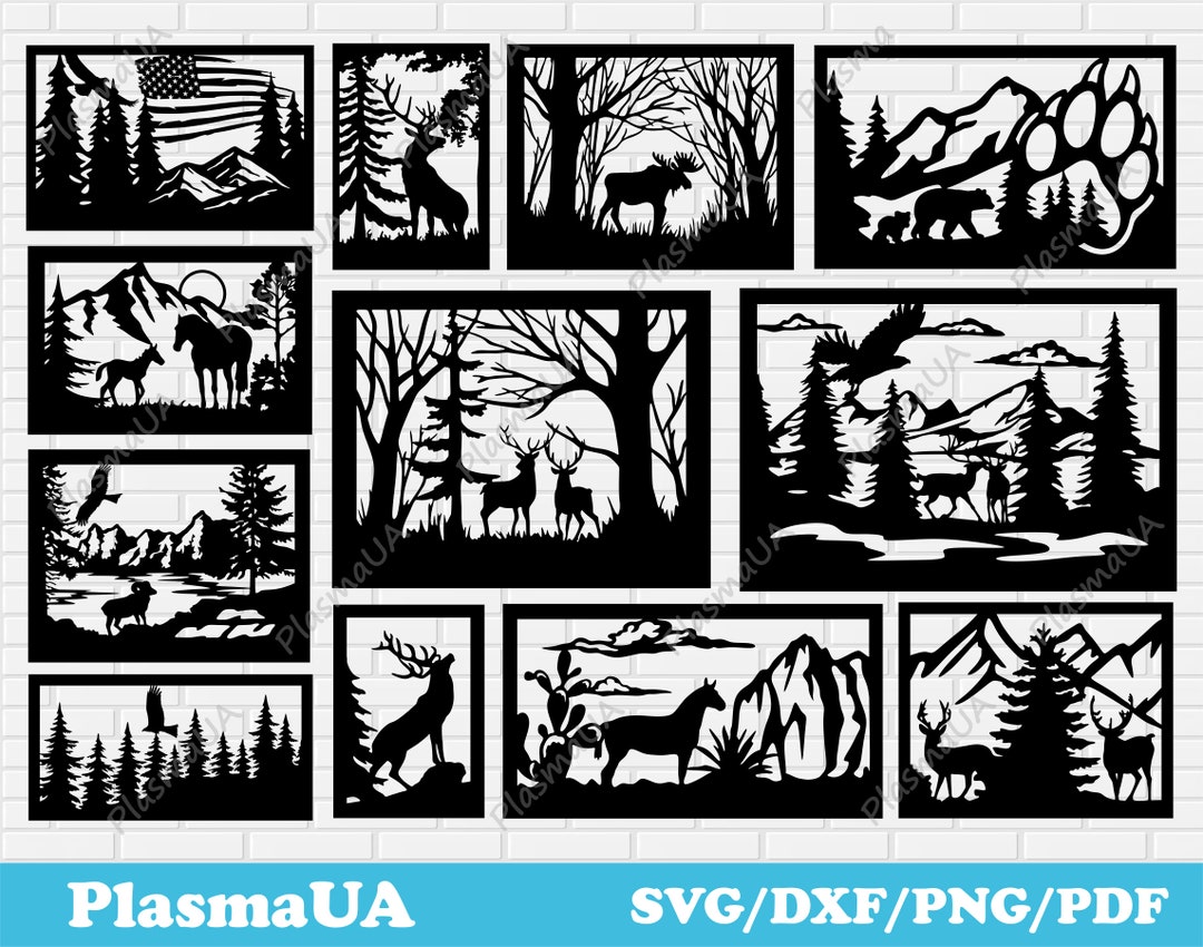 Wildlife Dxf, DXF Files for Laser, Metal Wall Art, Files for Plasma Cut ...