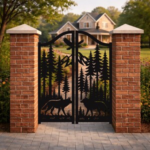 Nature Panels SVG DXF Bundle – Gate Forest, Trees, Mountains & Wildlife ...