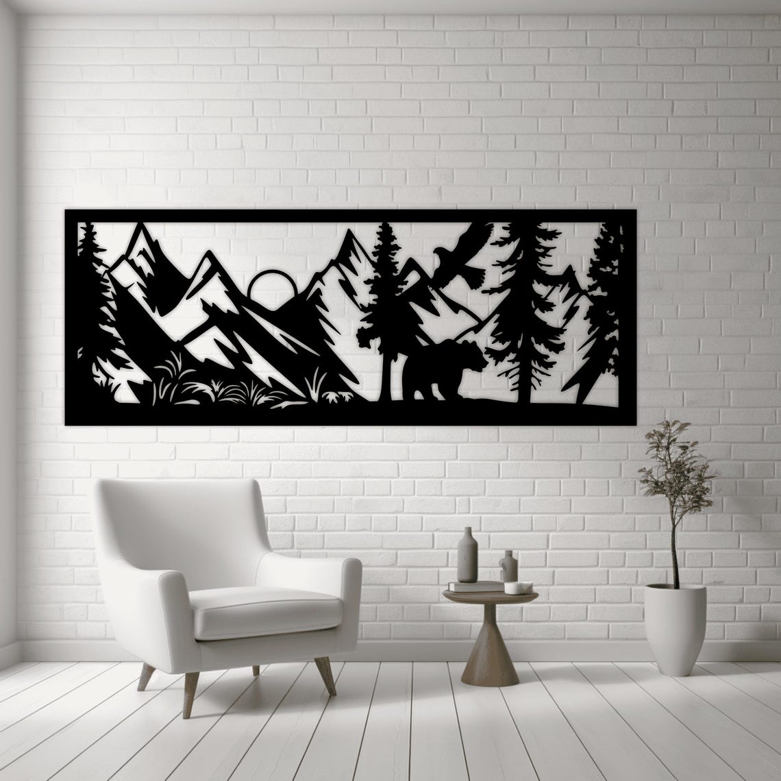 Nature Scenes Dxf for CNC Laser & Plasma Cut, Forest Cut File for Craft ...