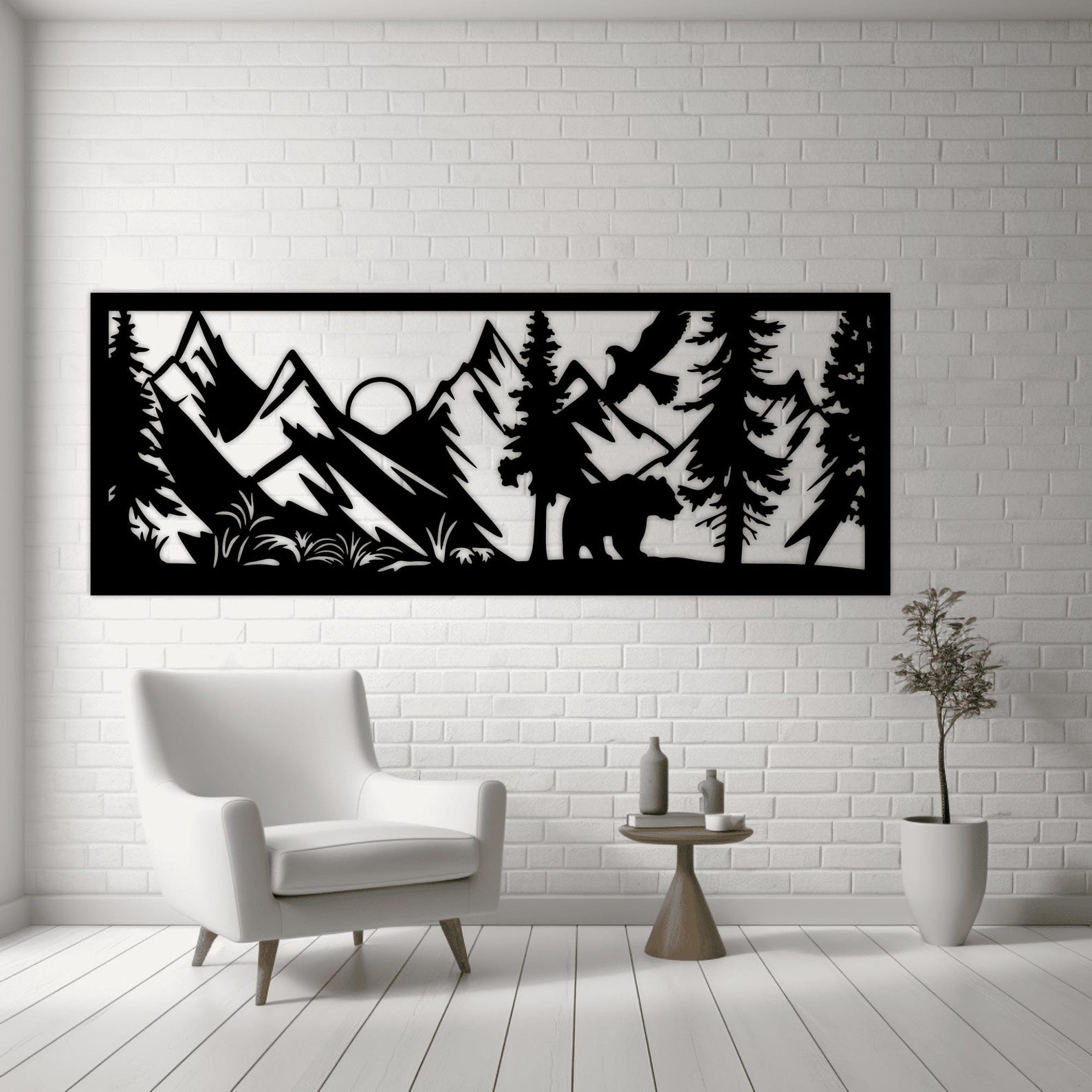 Nature Scenes Dxf for CNC Laser & Plasma Cut, Forest Cut File for Craft ...