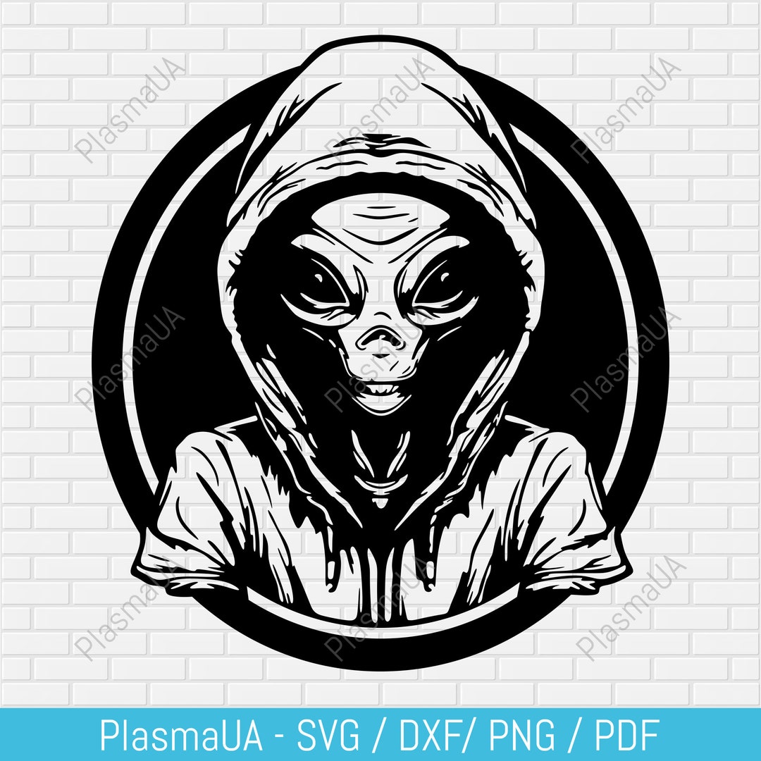 Alien SVG File for T-shirt Design | Sublimation, DXF Laser Cut, CNC Art ...