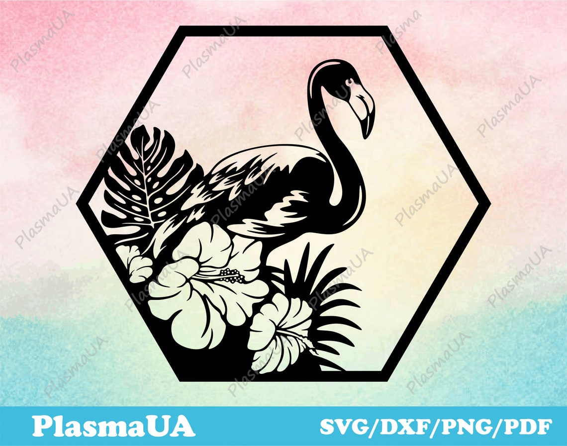 Flamingo for Cricut Tropical Flowers Svg Summer Svg - Etsy
