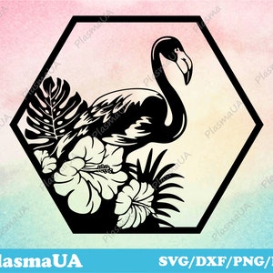 Flamingo for Cricut, Tropical Flowers Svg, Summer Svg, Tropical Clipart ...