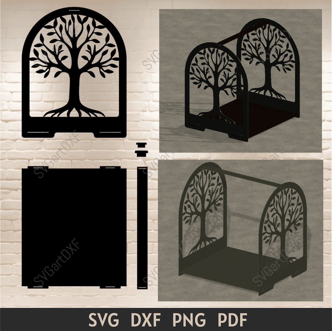 Firewood Rack Dxf Files for Laser Cut, Plasma Cut Firewood Rack ...