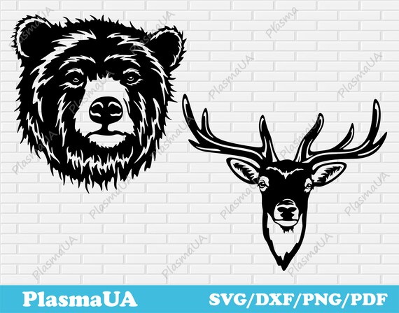 Animals Dxf Files Deer Dxf Bear Dxf Animals for Cricut - Etsy