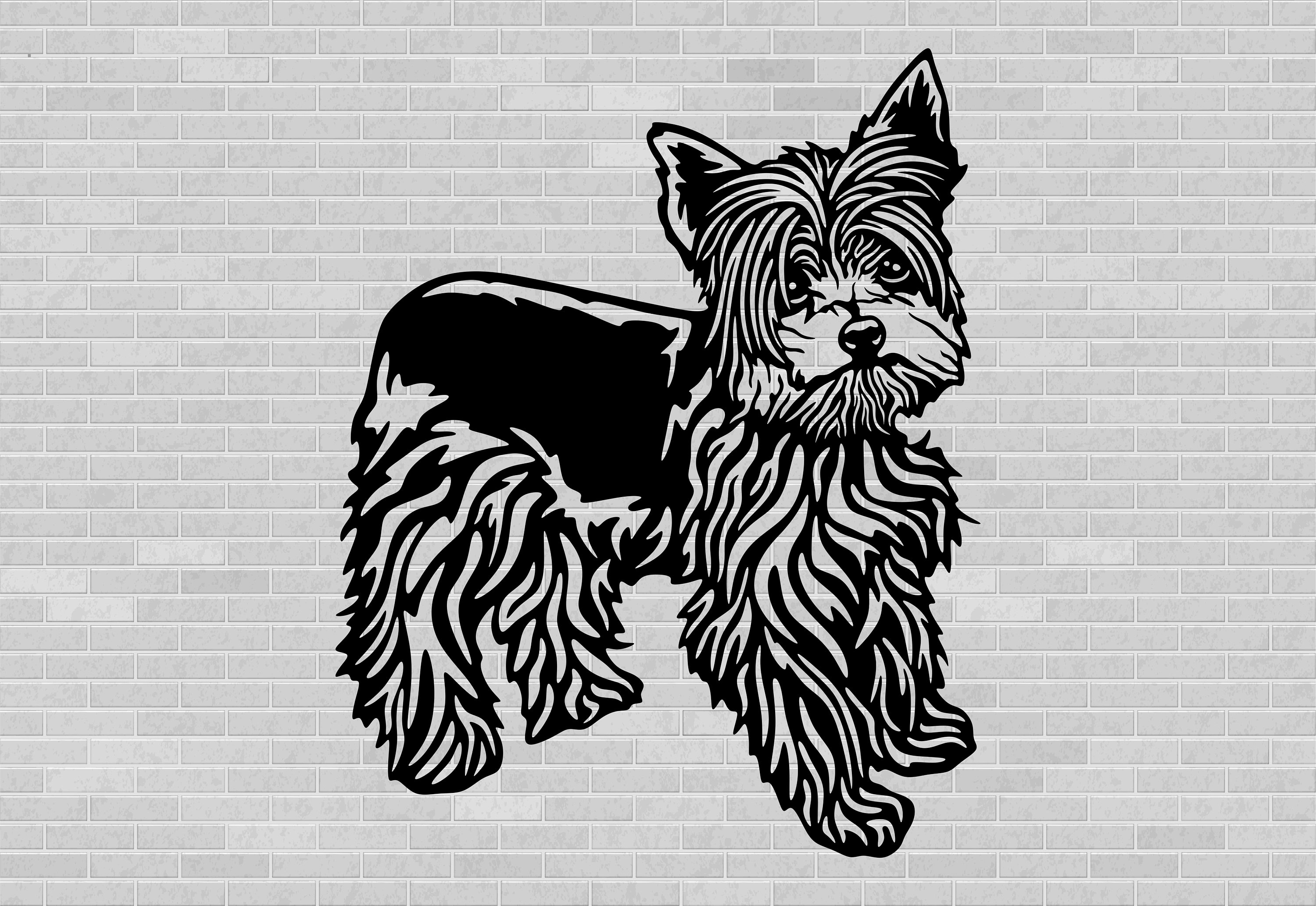 Dog cut files Yorkshire Terrier dog dxf svg files for | Etsy