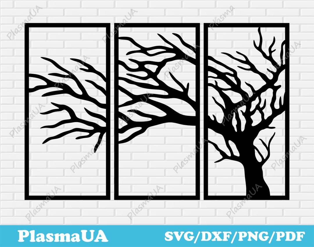 Tree Dxf Files, Wall Decor Dxf, Home Decor Dxf Files, Svg Png Files for ...