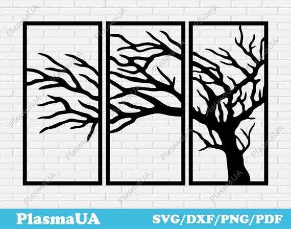 Tree Dxf Files Wall Decor Dxf Home Decor Dxf Files Svg Png | Etsy