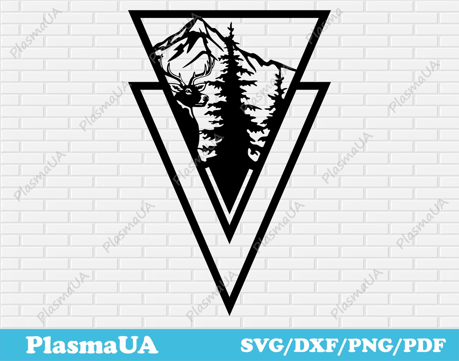 Nature Scene Dxf, Deer Dxf, Files for Plasma Cnc, Svg for Scrapbooking ...