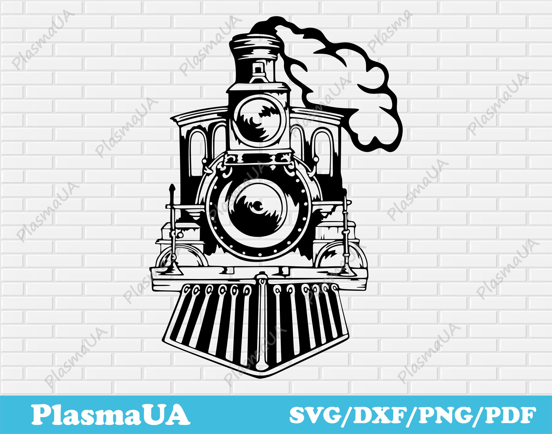 Steam Train Drawing Front View