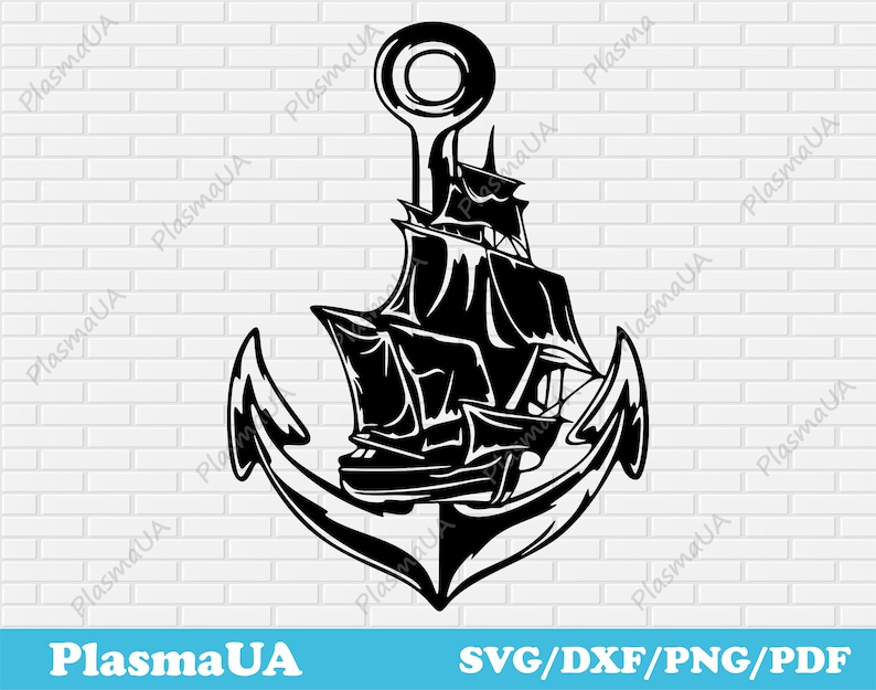 Ship Cut File Anchor Cut File Dxf for Cnc Metal Art Wall - Etsy