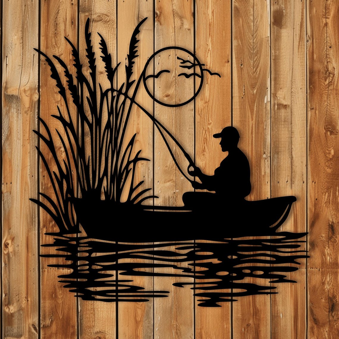 Fisherman Dxf for Laser Cutting, CNC Project, Svg for Cricut ...