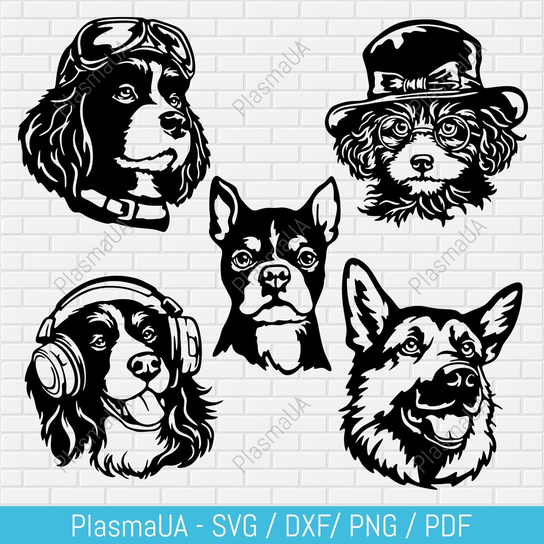 Collection of Funny Dogs Svg Files for Cricut - Silhouette- Scan N Cut ...