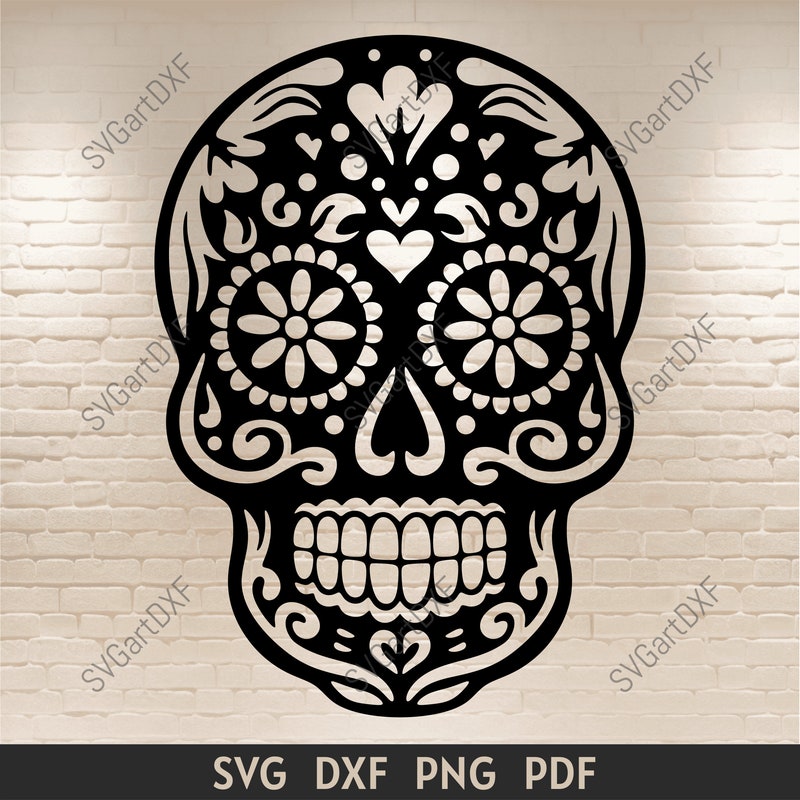 Skull Svg - Etsy