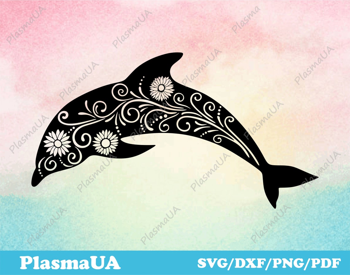 Dolphin Svg Cut File Dolphin Clipart T-shirt Stencil - Etsy